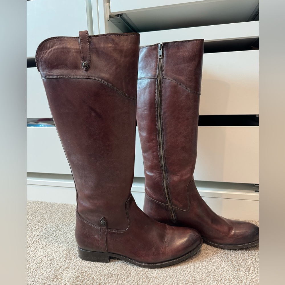 Beautiful Frye Melissa Side Zipper Tall Boot - Gem